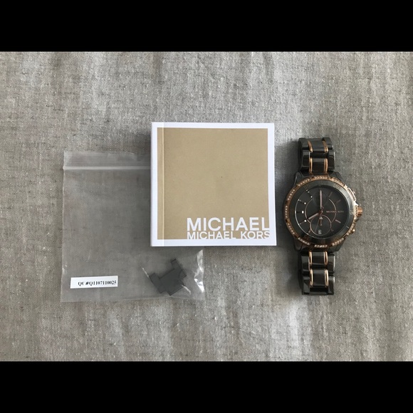 Michael Kors | Accessories | Michael Kors Gunmetal Glitz Garrett Watch ...